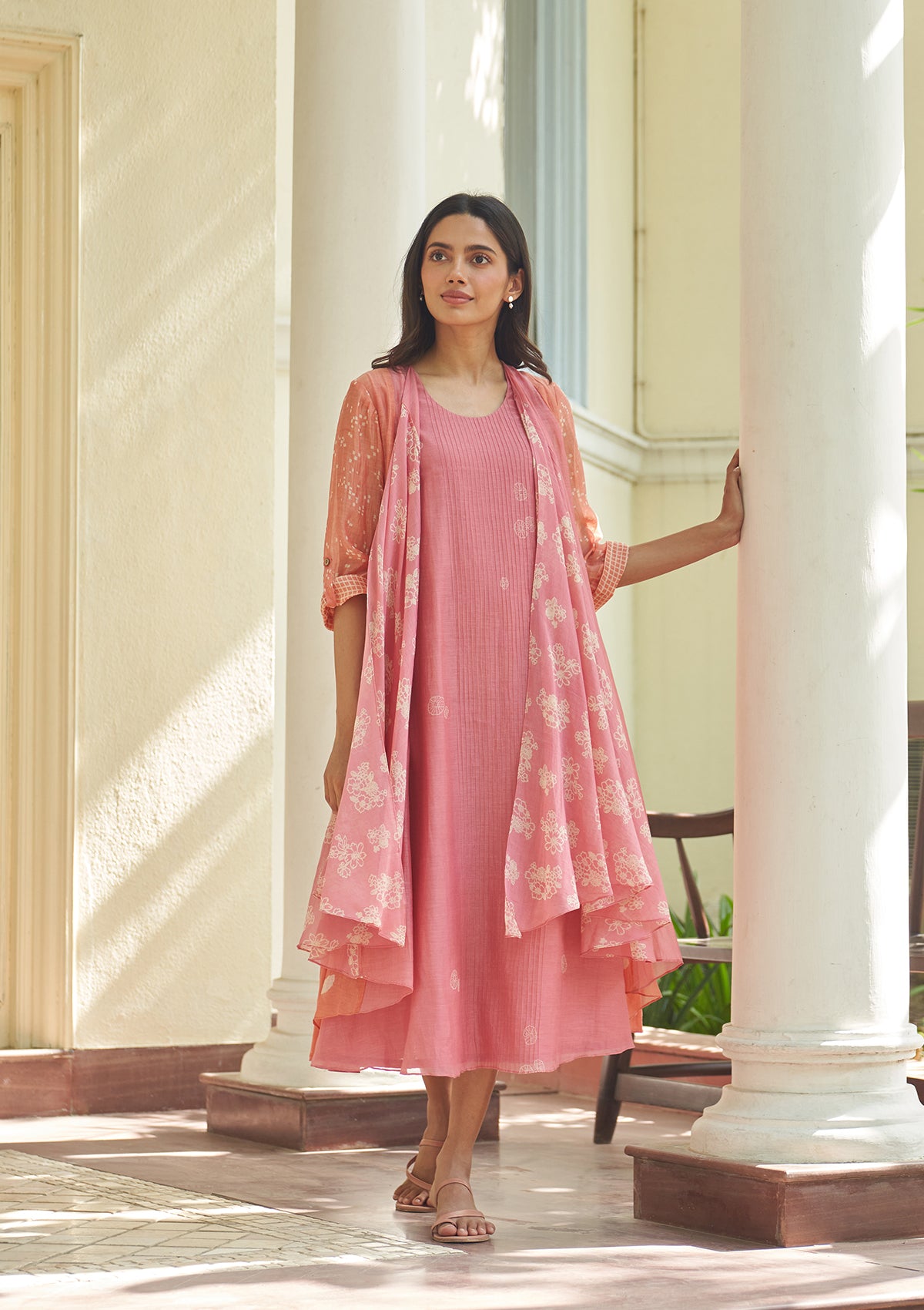 Peony Pintuck Jacket Dress